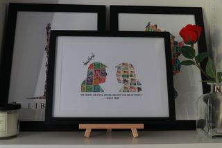 A4 Quadro Donald Trump su Francobolli Stati Uniti