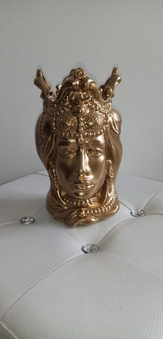 testa in ceramica donna