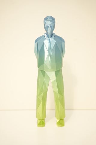 Umarel vecchio dei cantieri statuina 35cm altezza