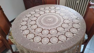 Tovaglia a Uncinetto Tonda