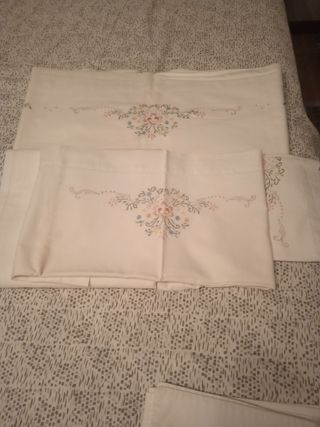 set lenzuola Puro cotone ricamato matrimoniale