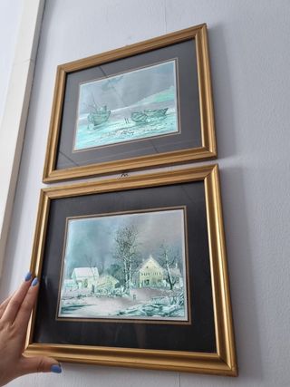 N. 2 stampe con cornice