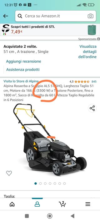 tagliaerba trazionato