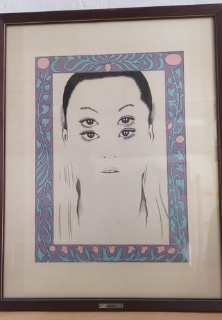 Stampa dell'artista Dino Buzzati 1971