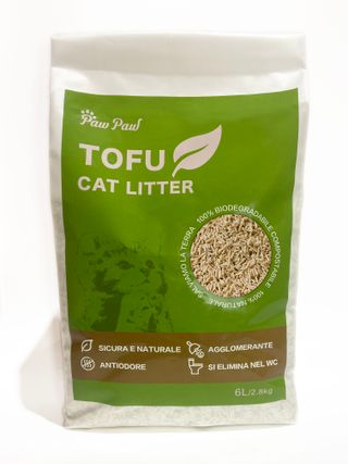 Lettiera per gatti al Tofu 6L/2,8kg da 6 buste