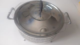 Vintage Pyrex in vetro Silver Plated anni 60