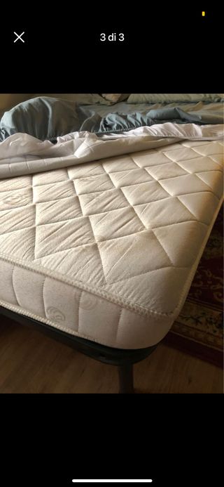 Struttura letto e materasso matrimoniale 160x190