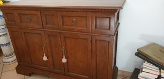 credenza più tavolo più 4 sedie arte povera