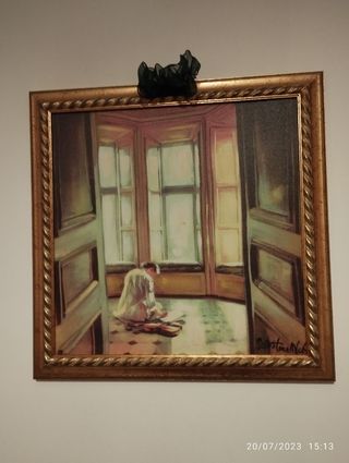 Coppia quadri di tela con cornice