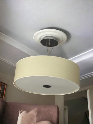 Plafoniera moderna 5 luci in pvc effetto legno