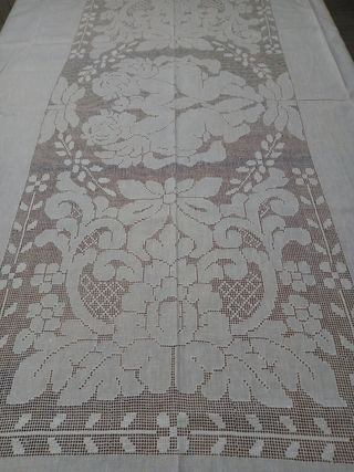 Tovaglia antica tutta a mano