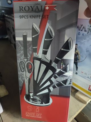 serie coltelli con base