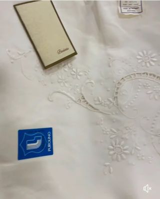 copriletto matrimoniale vintage ricamato