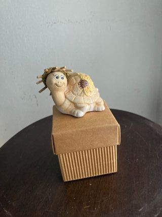 Scatolina con tartaruga in ceramica