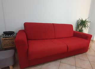 Divano letto 2 posti in tessuto
