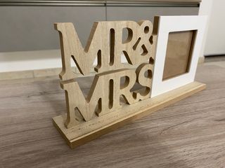Decorazione Porta foto 1:1 materiale eco Mr&Mrs