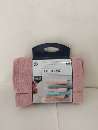 Set asciugamani 3+3 spugna cotone
