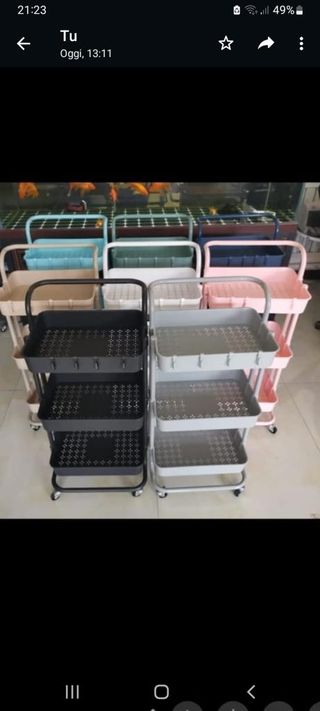 carrello con ruote, misure in foto