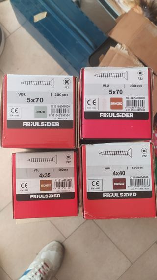 Viti da legno varie misure 4 scatole nuove