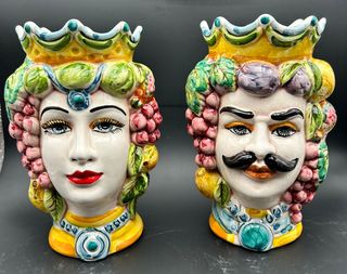 Ceramica di Caltagirone "Teste di Moro"