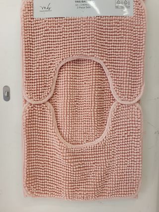 Tris tappeto bagno morbidi ciniglia