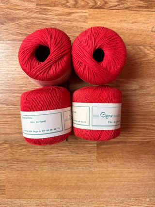 4 Gomitoli 100% cotone