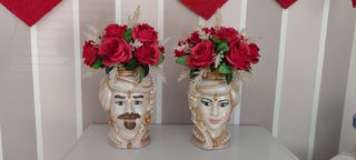 Teste di Moro dipinte a mano