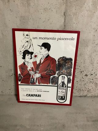 Tris quadri vintage Campari