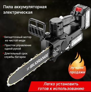 motosega con lubrificante e 2 batterie