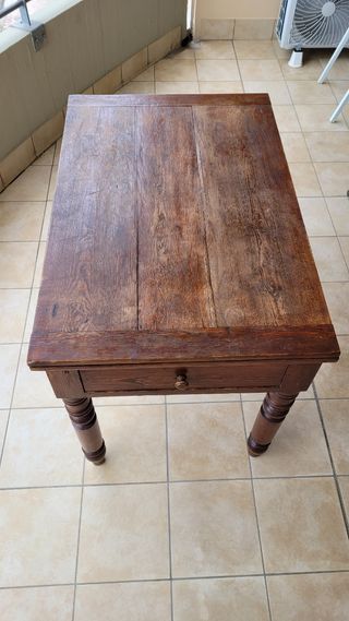 Tavolo antico da pranzo a libro noce/castagno