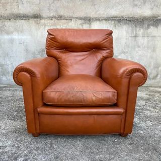 Poltrona di pelle vintage anni 70