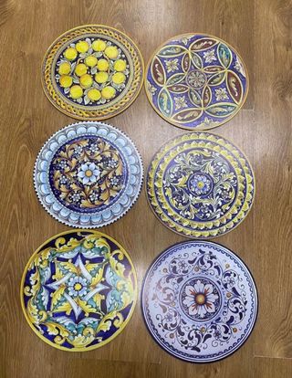 6 piatti da appendere o sottopiatti