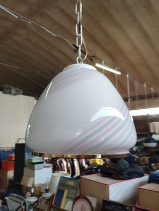 Lampada a sospensione vintage in vetro di Murano
