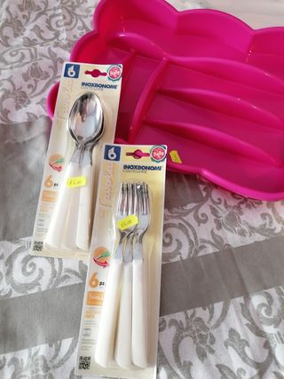 Set cucchiai forchette + portaposate
