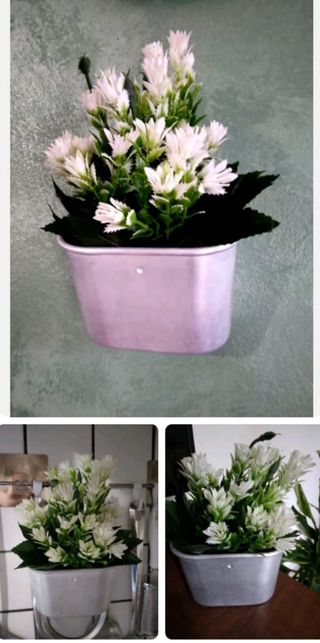 cestino da appendere alluminio Vintage