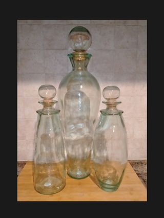 Set 3 grandi vasi moderni vetro pesante