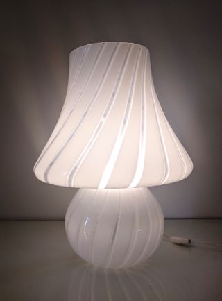 MURANO Abat jour FUNGO XXL vetro BIANCO vintage