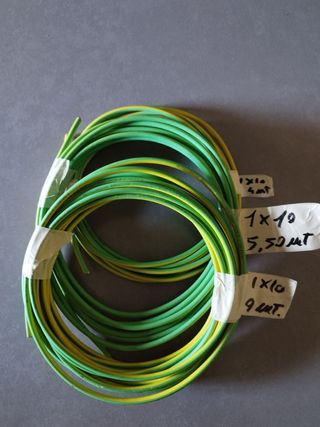 Cavi 1x10mm² G/V 18,50mt.