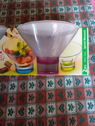 Due coppette gelato/macedonia