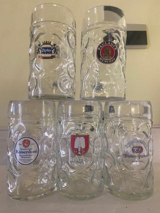 Cinque boccali per birra da litro