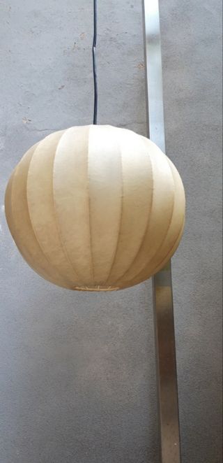 lampadario a sospensione in pelle anni 70