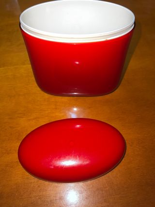 Contenitore Guzzini rosso e bianco lucido