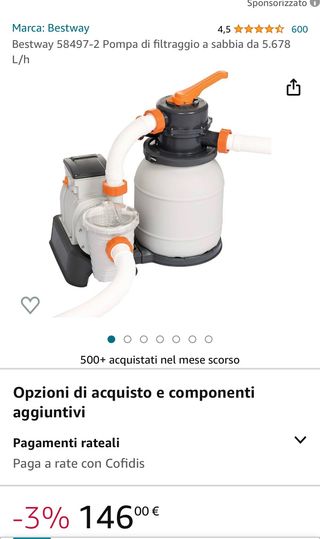 Bestway pompa a filtro - usata 1 stagione