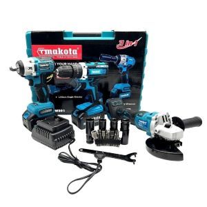 KIT 3in1 Trapano Avvitatore e Smerigliatrice a bat