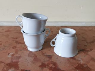 Set di 3 tazzine in porcellana, bianco - Le Coq