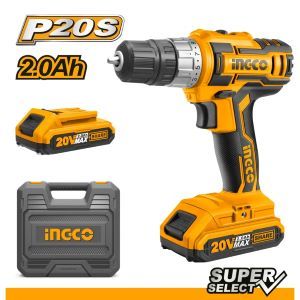 INGCO Trapano a batteria 20V 2x2Ah e caricabatteri