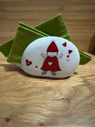 Portatovaglioli in ceramica "love amore"