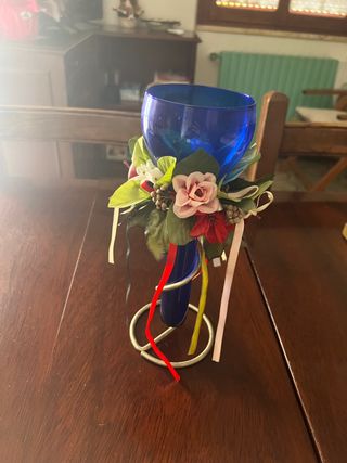 Portacandele con fiori