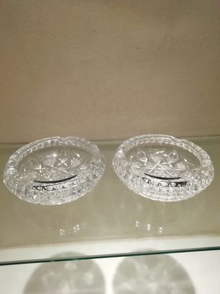 Coppia posaceneri in cristallo, vintage