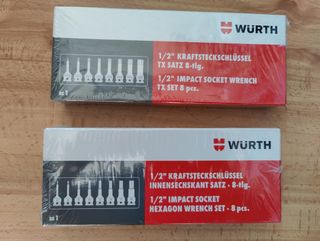 2 kit chiavi lunghe rinforzate Torx e Esagonali